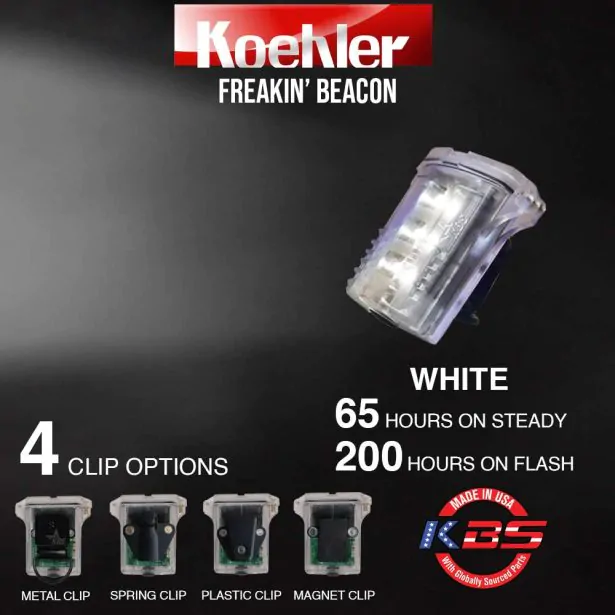 Freakin' Beacon white MSHA Approved infographic